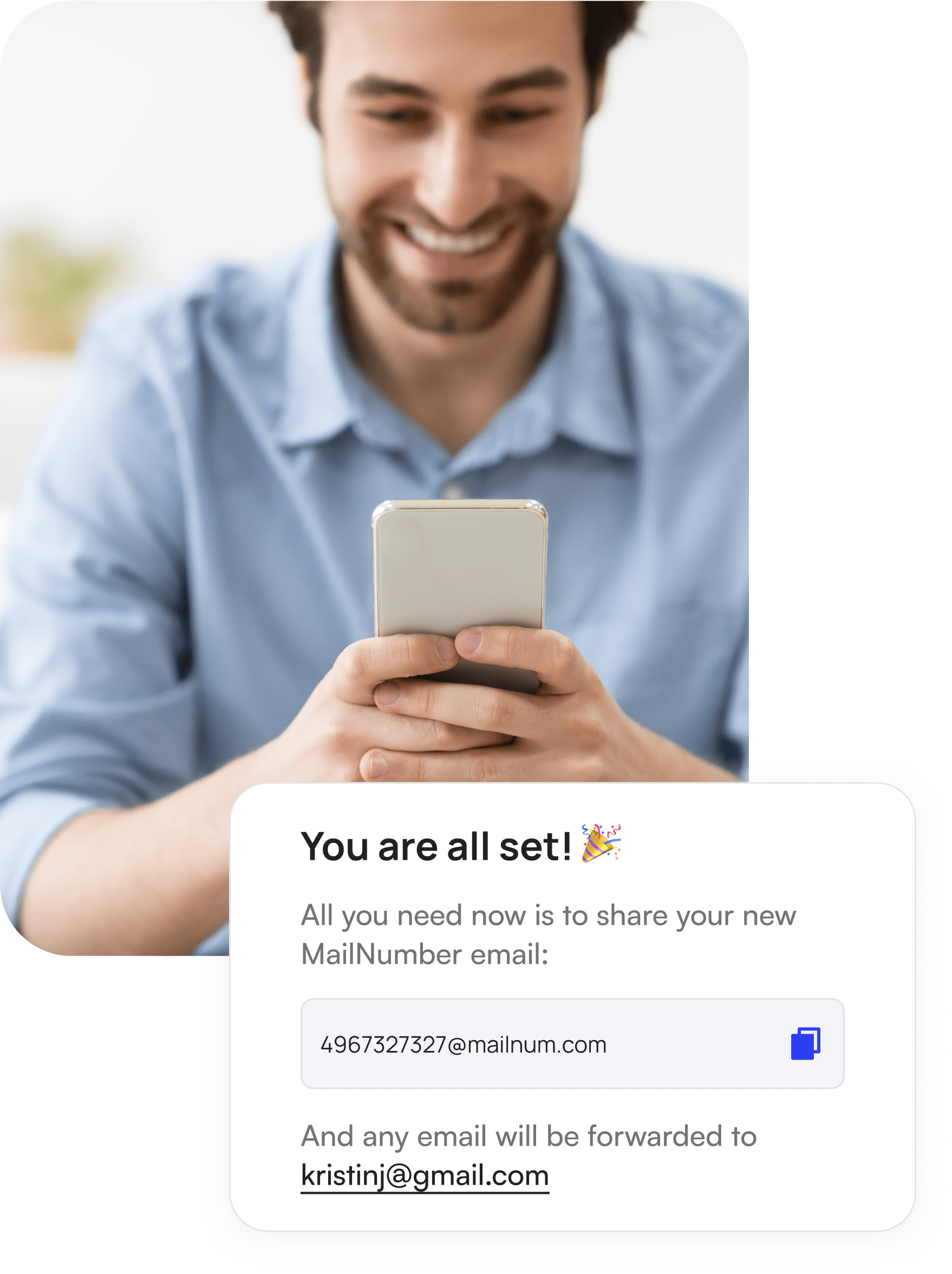 Mailnum - Instant Email Address with Your Phone Number